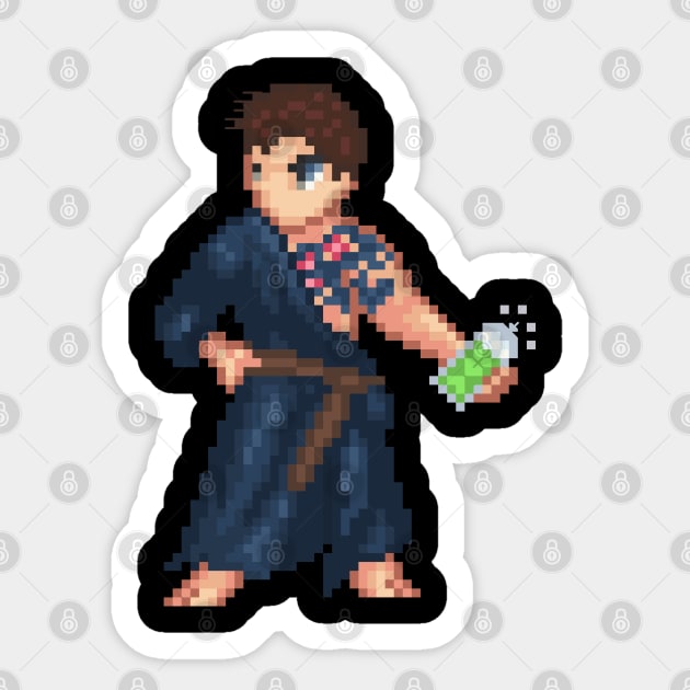 Chris Redfield Pixel Art - Resident Evil - Sticker | TeePublic