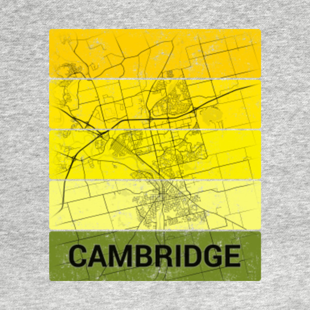 Cambridge Canada Ontario City Map - Cambridge - Long Sleeve T-Shirt ...