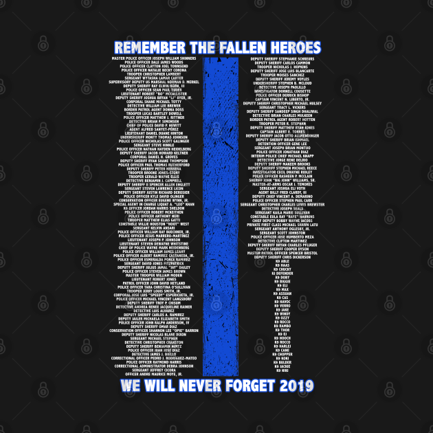 2019 Police Memorial - Thin Blue Line Family - 2019 Police Memorial - T ...