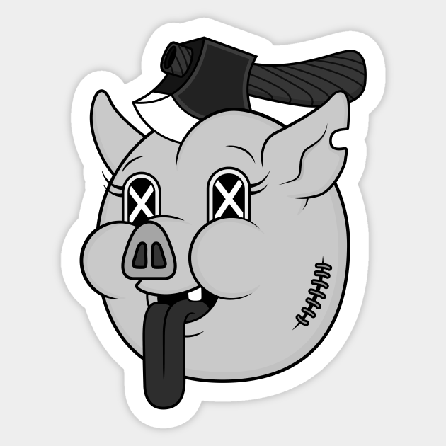 Pig Head - Pig - Sticker | TeePublic