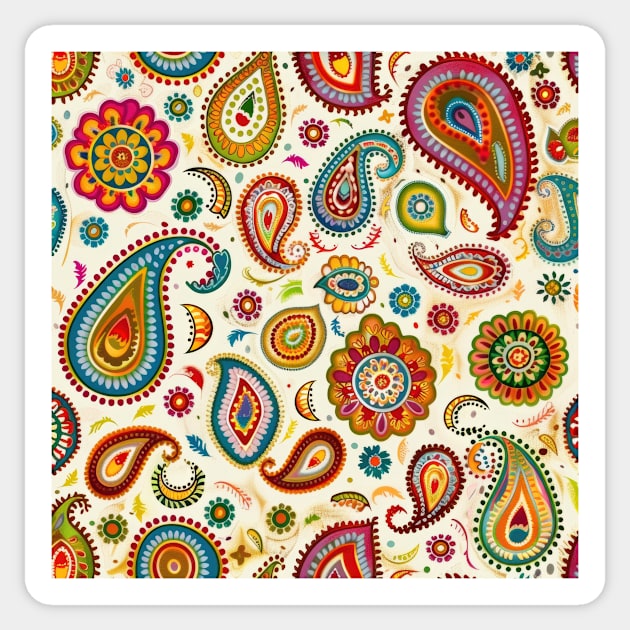Paisley Pattern 1 colourful design - Paisley Pattern - Sticker | TeePublic