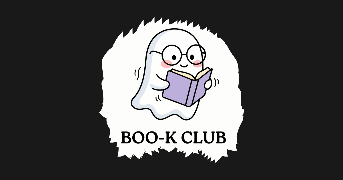 Boo-k Club - Cute Reading Ghost Bookworm Pun - Bookworm - T-Shirt ...