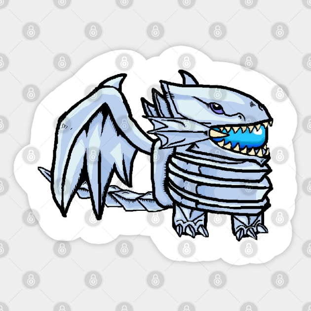 Blue-Eyes Sus Dragon - Anime And Manga - Sticker | TeePublic