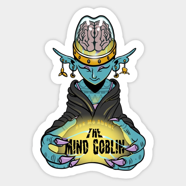 The ‘Mind Goblin’ - Mind - Sticker | TeePublic