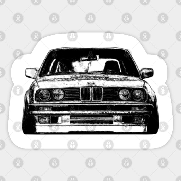E30 Sketch Art - Bmw E30 - Sticker | TeePublic