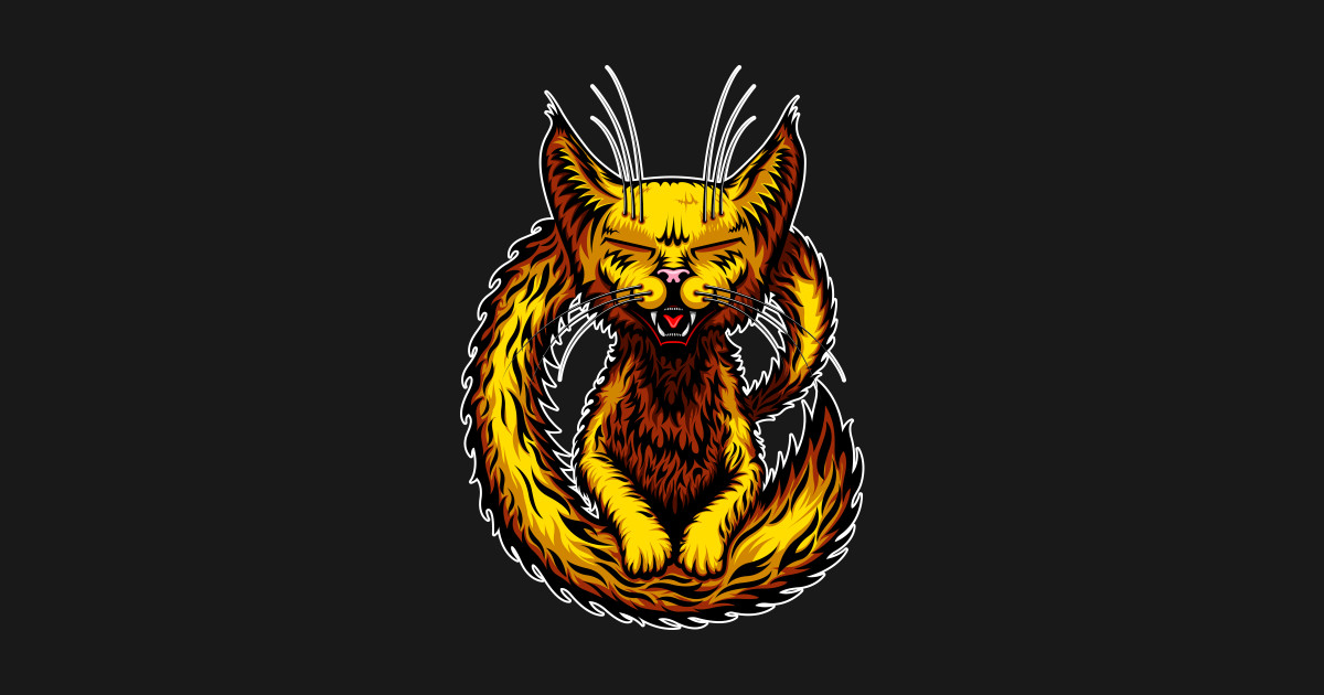 Fiery red angry cat - Just A Fiery Red Angry Cat - T-Shirt | TeePublic