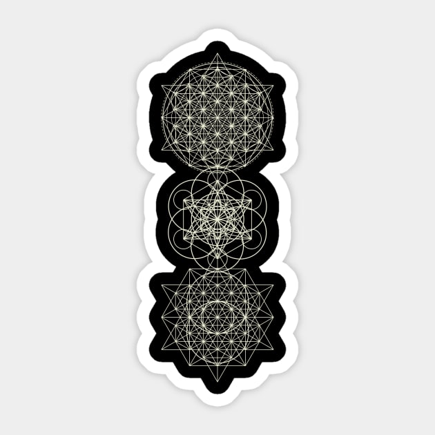 Flower of Life Sacred Geometry Chakras - Psytrance - Sticker | TeePublic