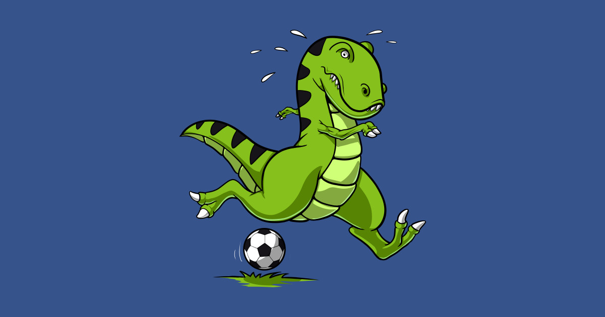T-Rex Dinosaur Soccer Player - T Rex Dinosaur Soccer - Kids T-Shirt ...