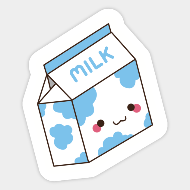 Cute Milk Box - Milk - Sticker | TeePublic