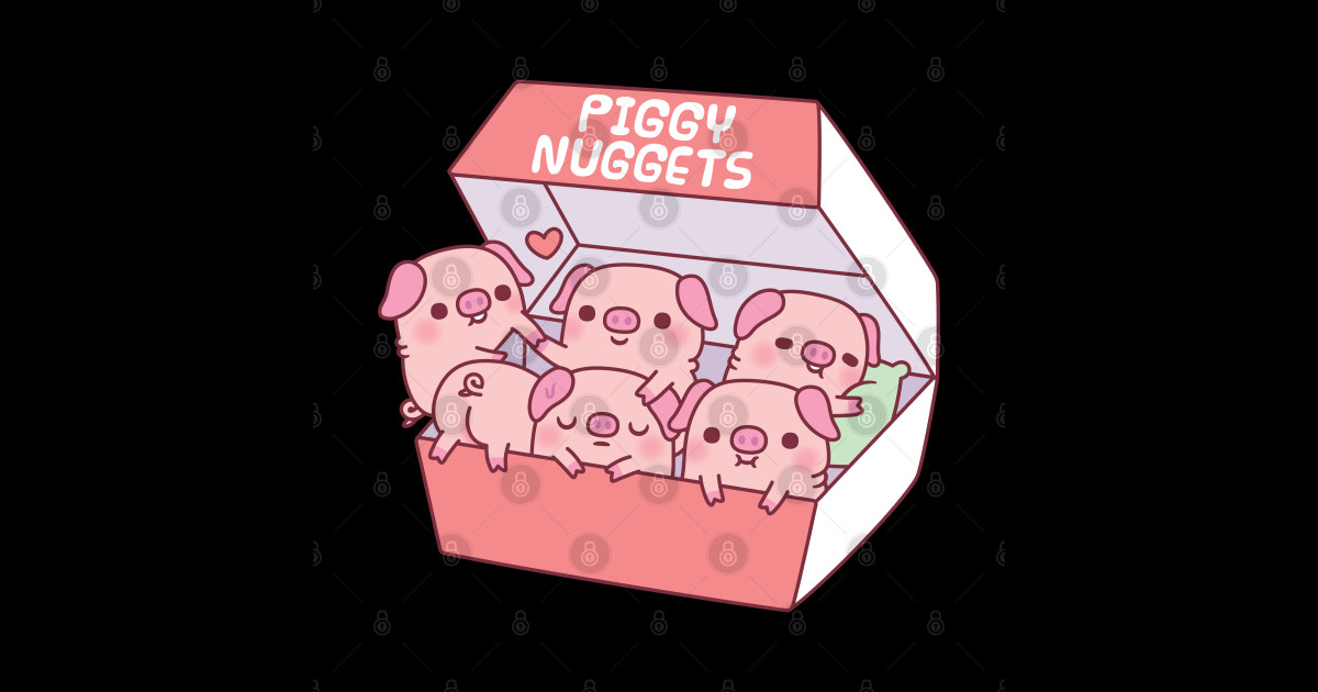 Cute Pigs Piggy Nuggets Funny - Cute Pigs - Sticker | TeePublic