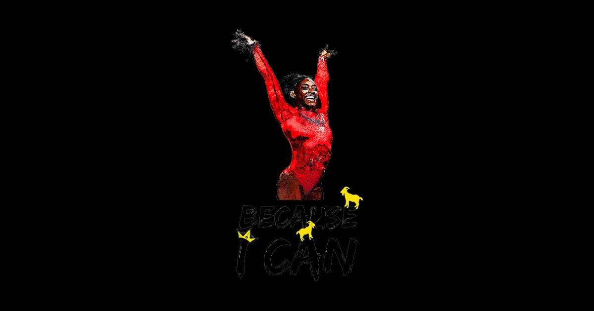 Simone Biles Because I Can - Simone Biles - Sticker | TeePublic