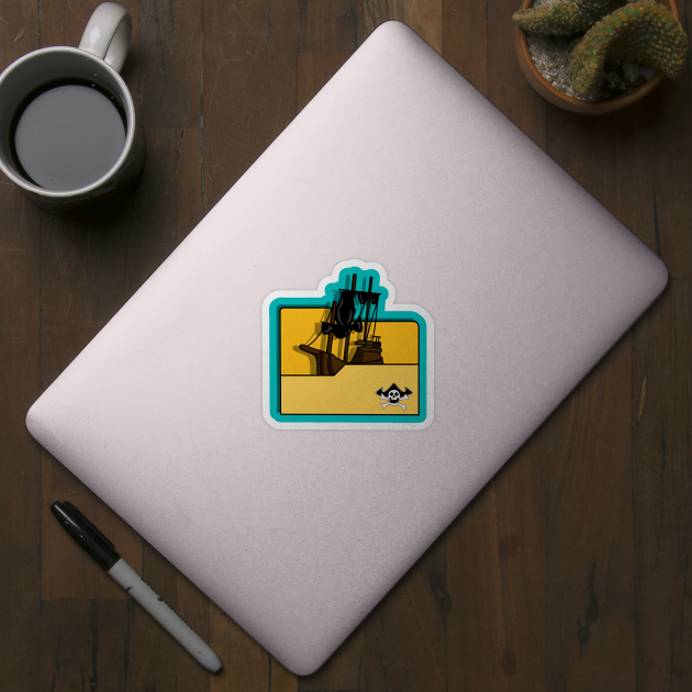 Pirate Ship Folder Icon - Pirate Ship - Sticker | TeePublic