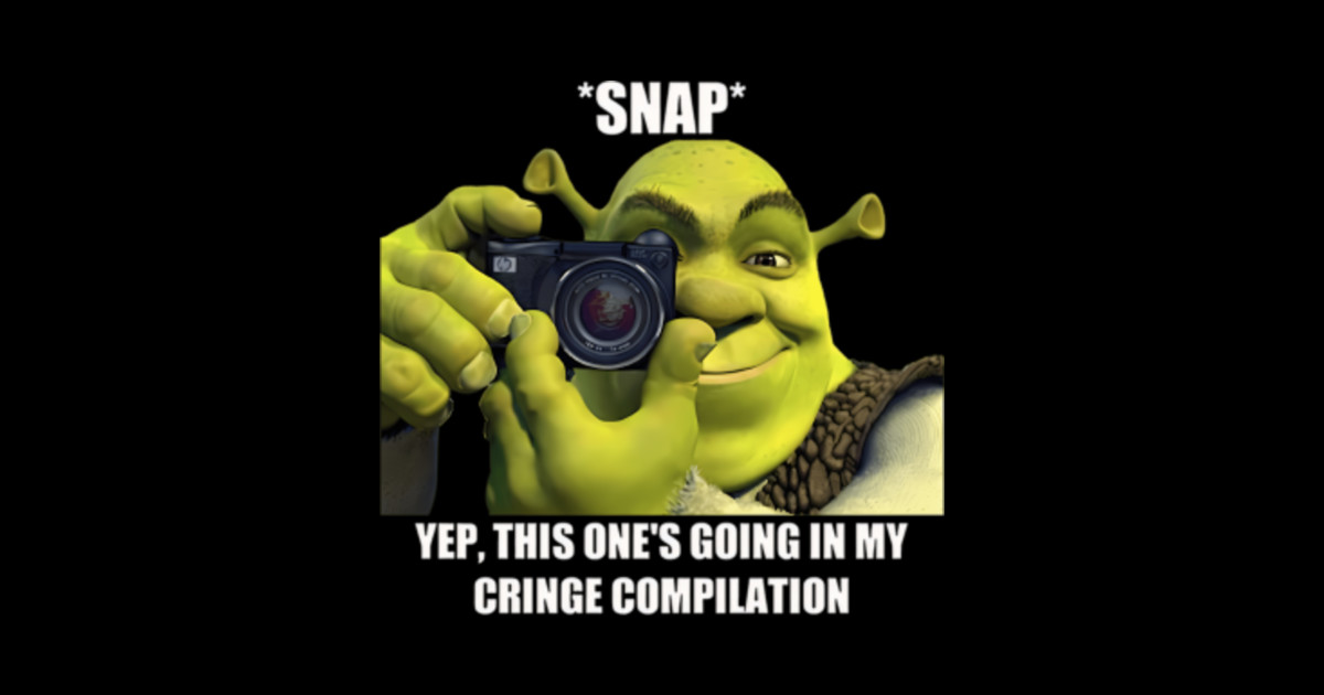 Cameraman Meme 90s - Vintage Shrek - Sticker | TeePublic