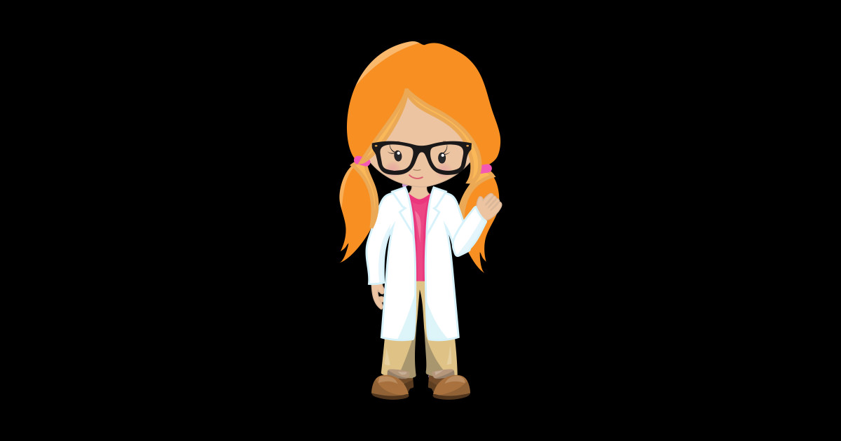 Science Girl, Scientist, Cute Girl, Orange Hair - Science Girl ...