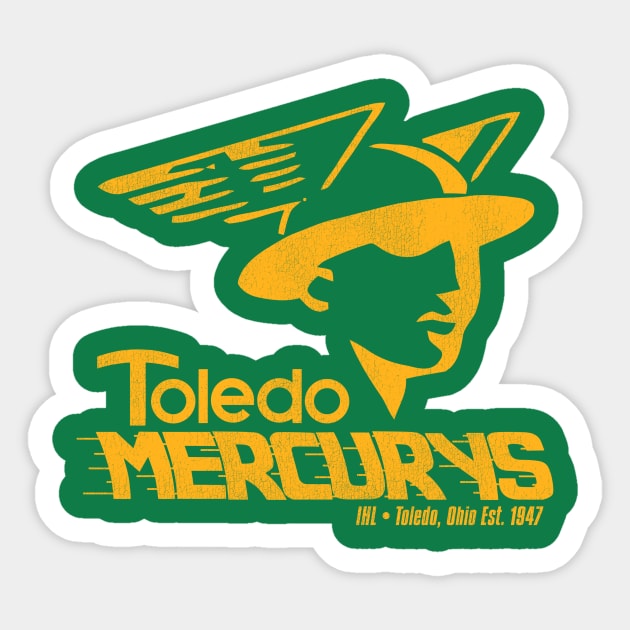 Defunct Toledo Mercurys Hockey Team - Hockey - Sticker | TeePublic
