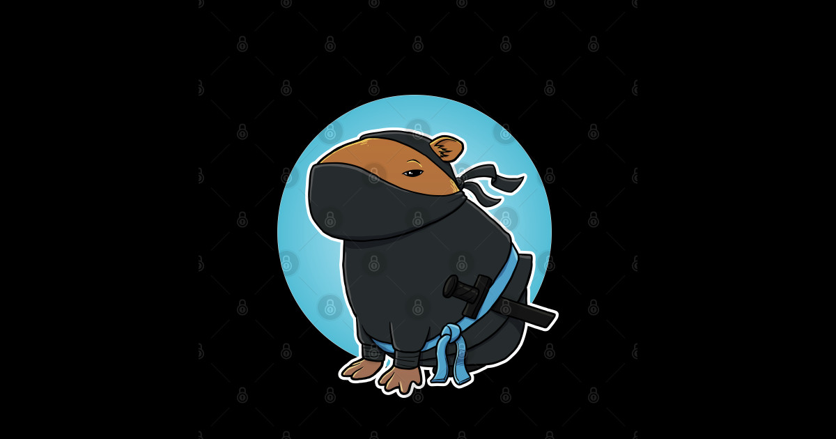 Try Me Capybara Ninja - Try Me - Sticker | TeePublic