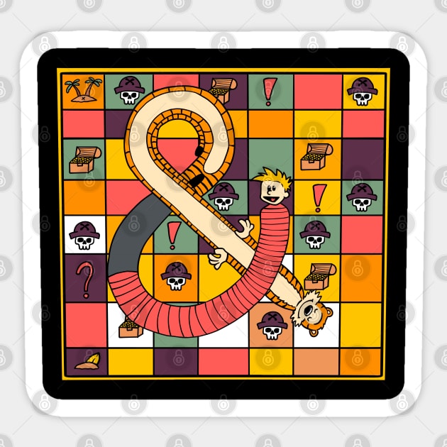Snakes and Ladders Game - Snakes And Ladders Game - Sticker | TeePublic