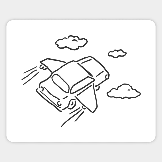 how to draw flying car step by step