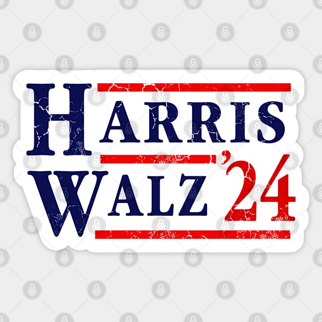 Kamala Harris Tim Walz 2024 - Harris Walz - Sticker | TeePublic
