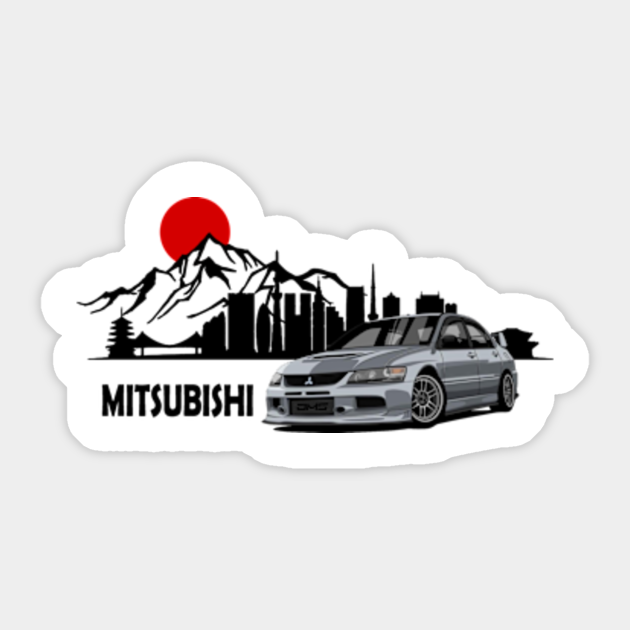 Mitsubishi EVO 7, JDM - Mitsubishi Lancer Evolution - Sticker | TeePublic