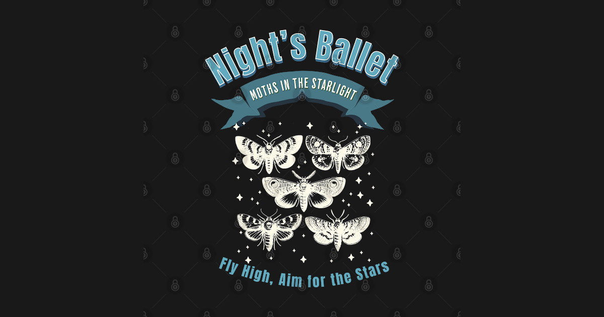 Moths Dancing in the Starry Night Sky: A Monochrome Master, Moth, art ...