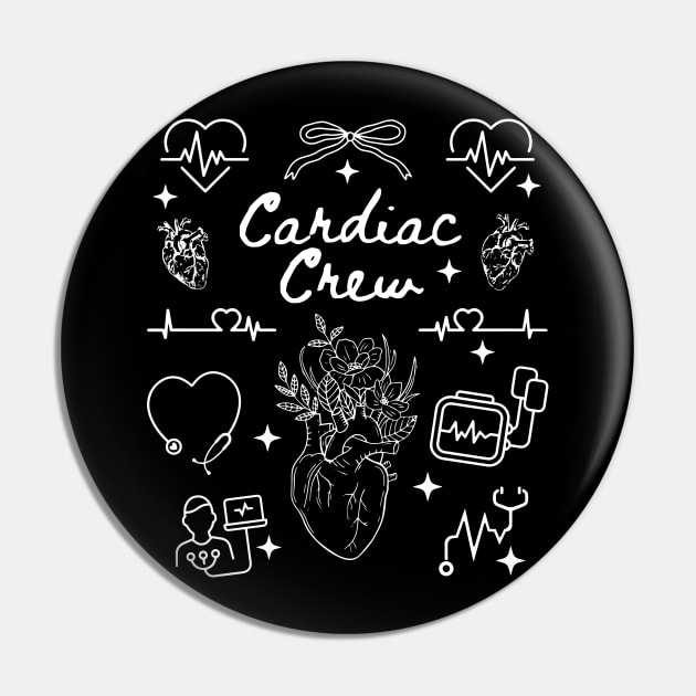 Bow Cardiac Crew Nurse Heart Anatomy Floral CVICU Cardiology - Bow ...