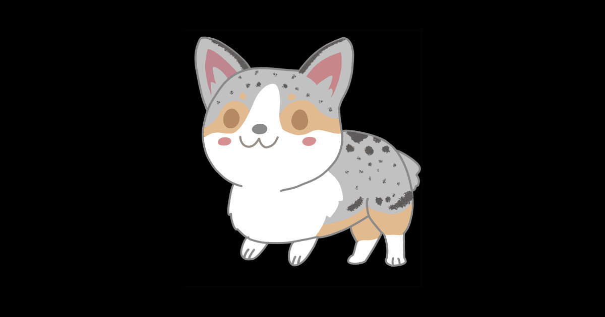 Chibi Corgi - Merle Version - Merle Corgi - Sticker | TeePublic
