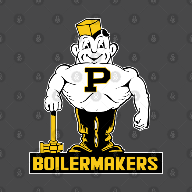 Vintage Boilermaker mascot - Purdue - T-Shirt | TeePublic