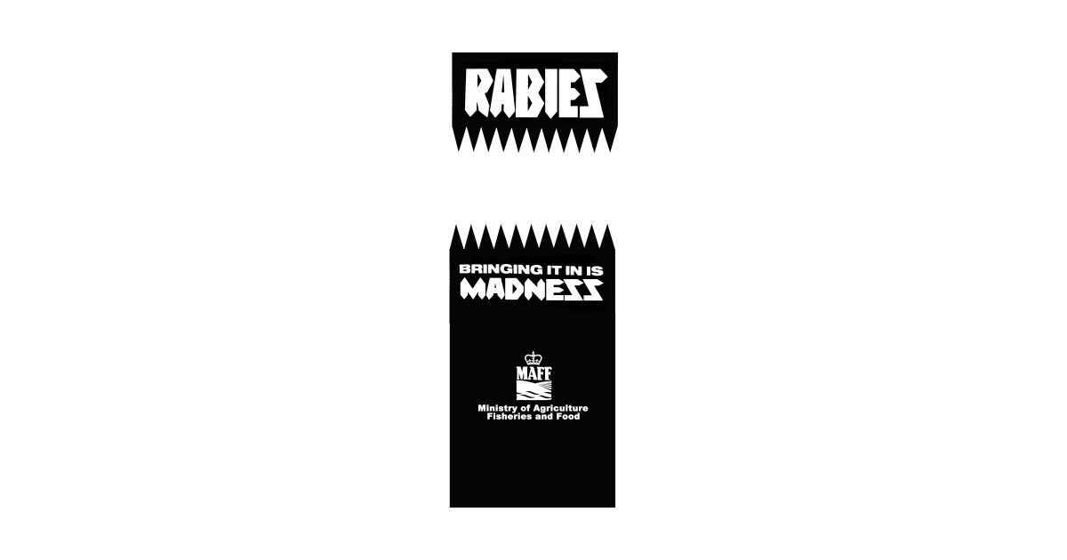 Classic MAFF 1980s rabies logo - Rabies - T-Shirt | TeePublic