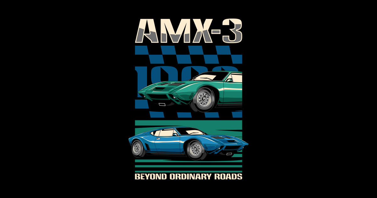 1969 AMC AMX/3 Racing Car - 1969 Amc Amx3 Racing Car - Sticker | TeePublic