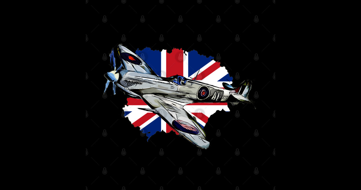 Spitfire - Union Jack - Spitfire - Sticker | TeePublic