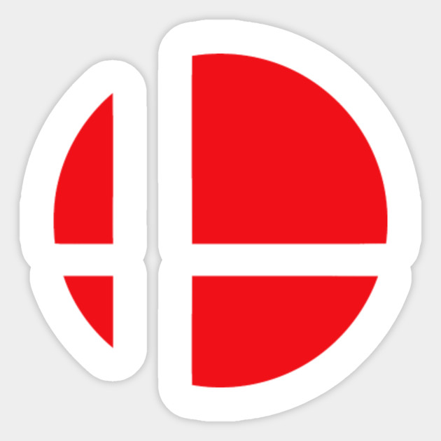 Super Smash Bros Logo Red Super Smash Bros Sticker Teepublic