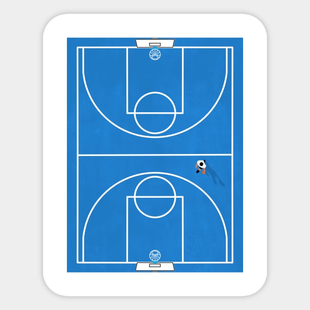 Basketball Court - Basketball - Sticker | TeePublic