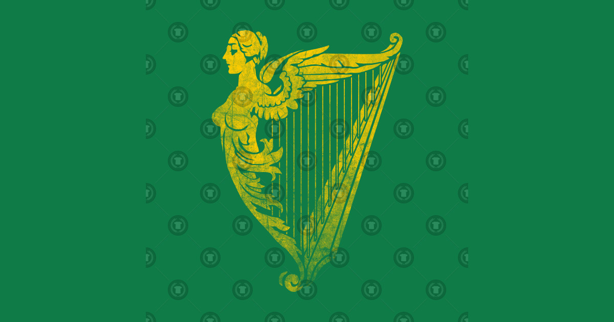 Irish Harp Heraldry - Irish American - T-Shirt | TeePublic