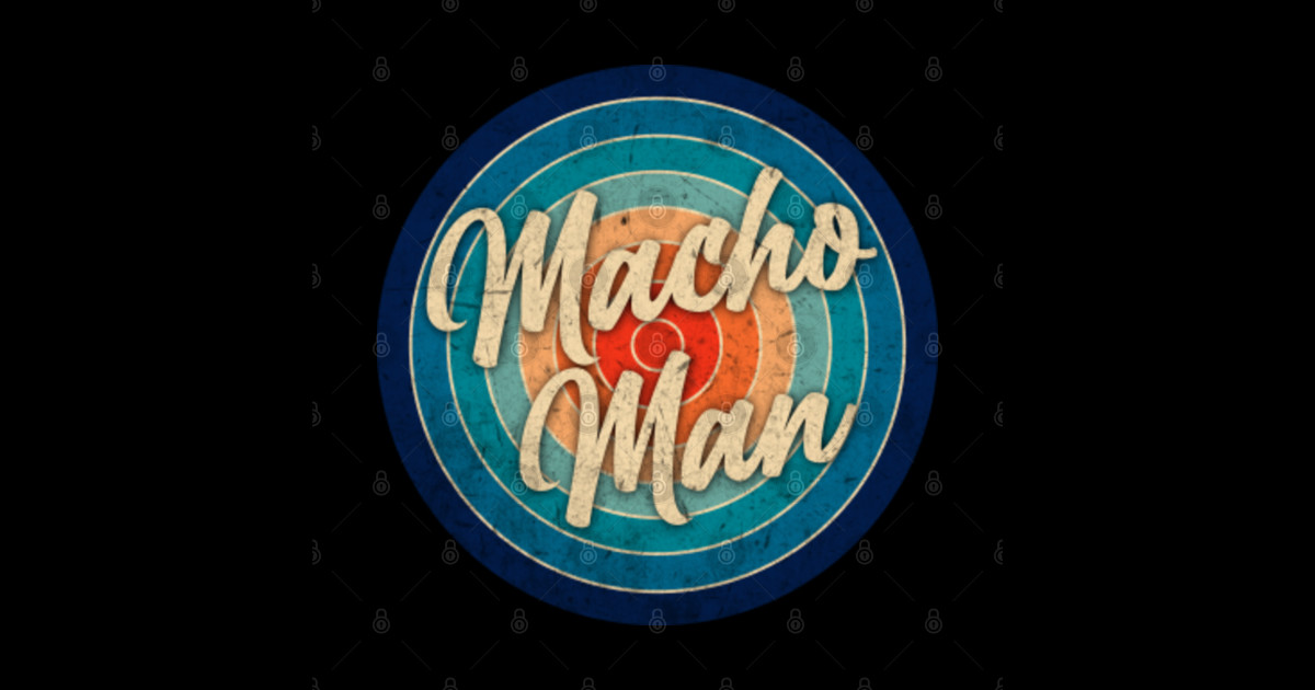 Macho Retro Wordmark Pattern 80s 90s Birthday Vintage Style - Macho ...