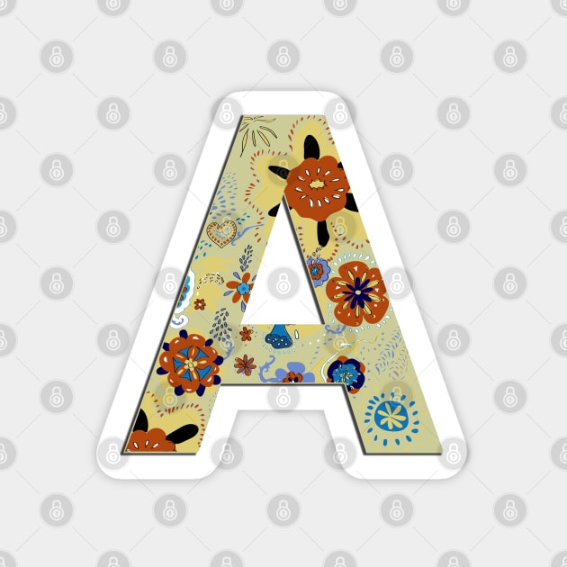 Monogram letter A - Monogram - Sticker | TeePublic