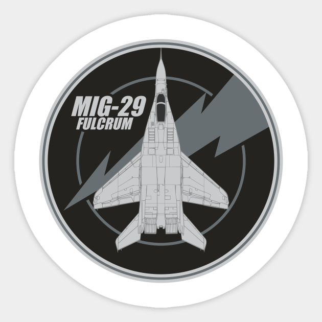 Mig-29 Fulcrum - Russian Mig29 Fighter Plane - Sticker | TeePublic