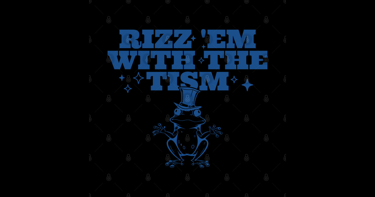 Rizz Em With The Tism Frog - Rizz Em With The Tism Frog - Sticker ...