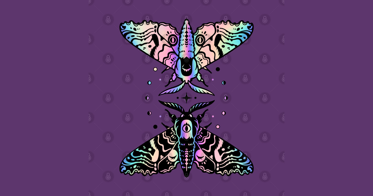 Duality Moths - Rainbow - Moth - T-Shirt | TeePublic