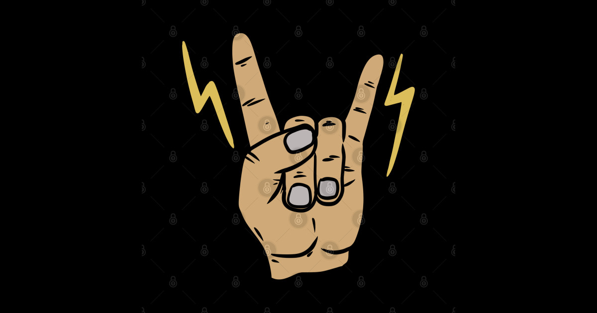 Rock Metal Hand Symbol - Rock Hand Sign - Sticker | TeePublic