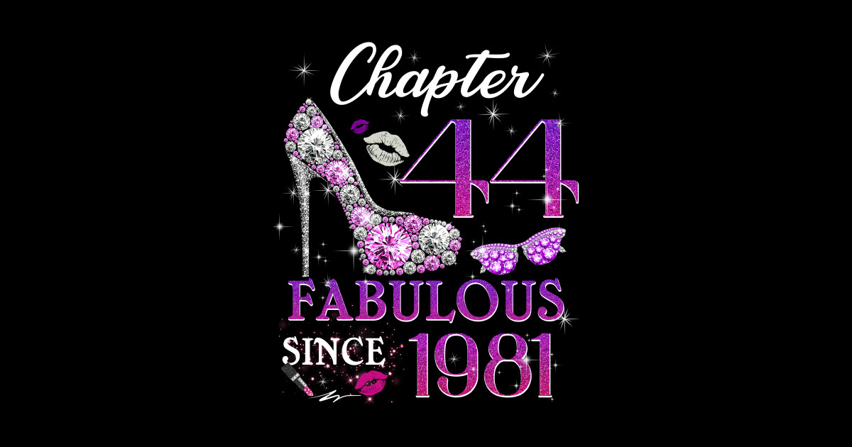 44th Birthday Queen Made in 1981 Gifts 44 Years Old - 44th Birthday ...