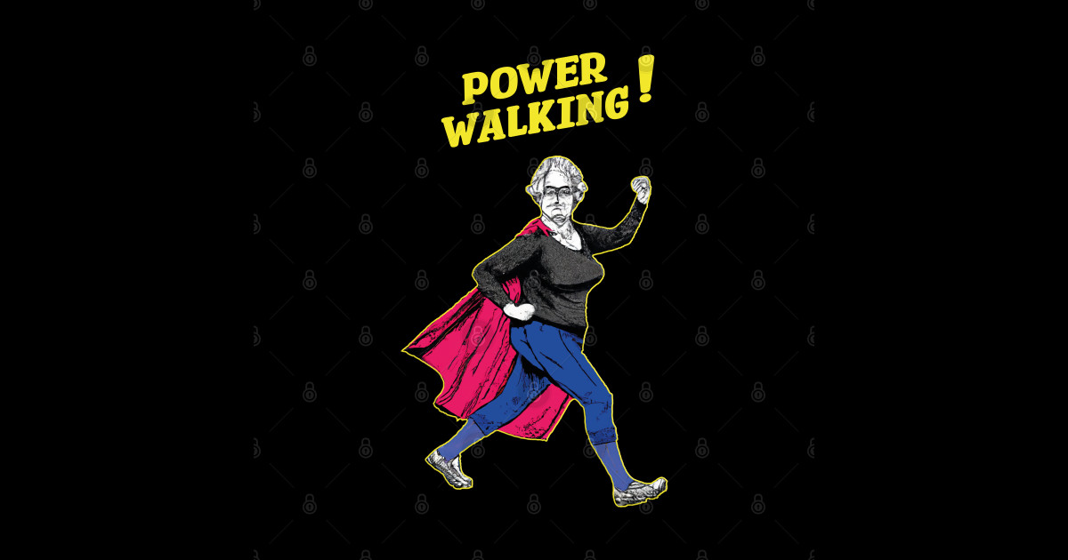 Power Walking! - Power Walk - Sticker | TeePublic