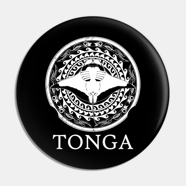 Giant Manta Ray Tonga Pride - Tonga Pride - Pin | TeePublic