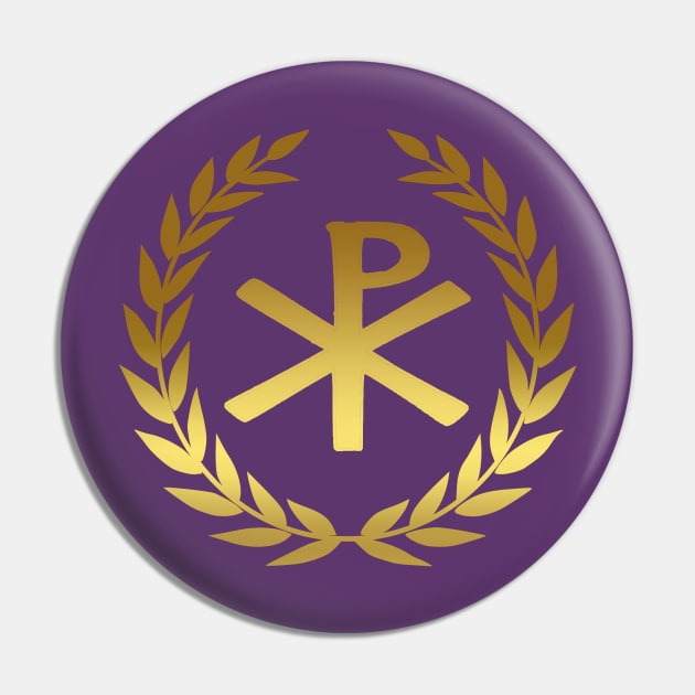 Byzantine Empire Chi Rho - Byzantine Empire - Pin | TeePublic