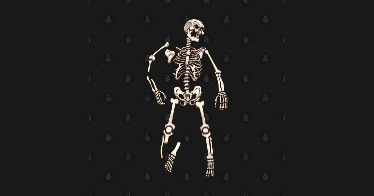 Skeleton Laying On Ground - Skeleton Laying On Ground - T-Shirt | TeePublic