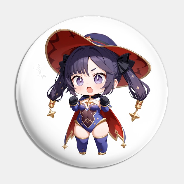 Cute Mona Chibi Sticker for Genshin Impact Fans - Mona Genshin Impact ...