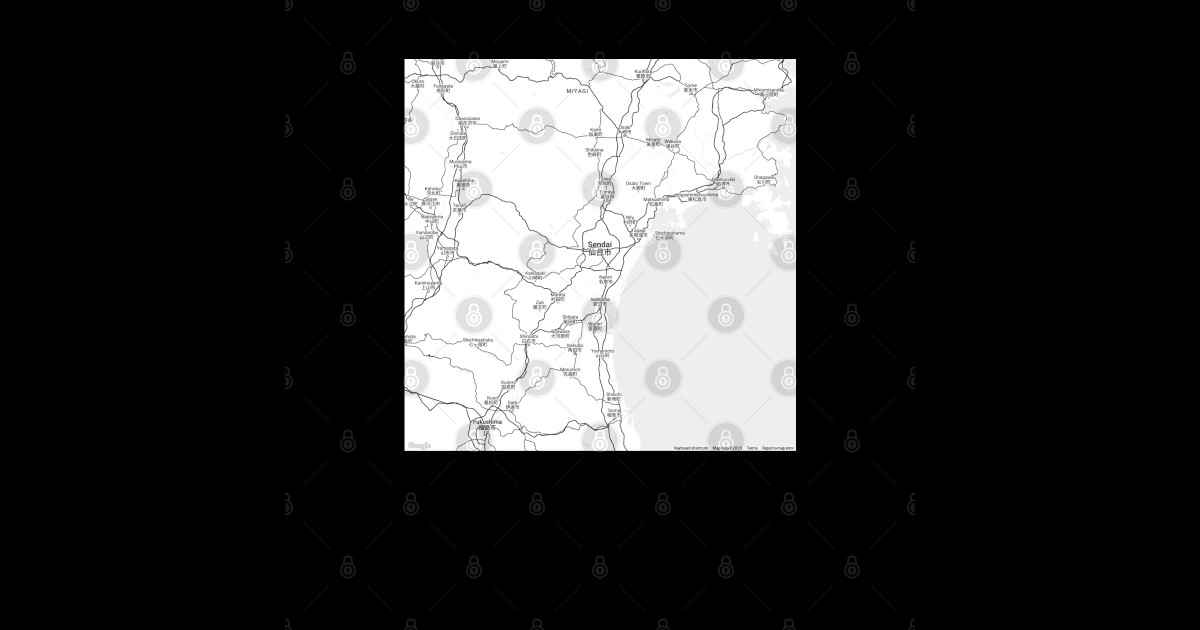 Minimalist Sendai Map Art - Japan City Coordinates Design - Sendai Map ...