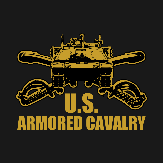 US Armored Cavalry (small logo) - Us Cavalry - T-Shirt | TeePublic