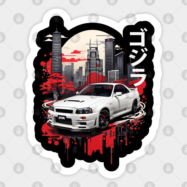 Godzilla Racing - Jdm Car - Sticker | TeePublic