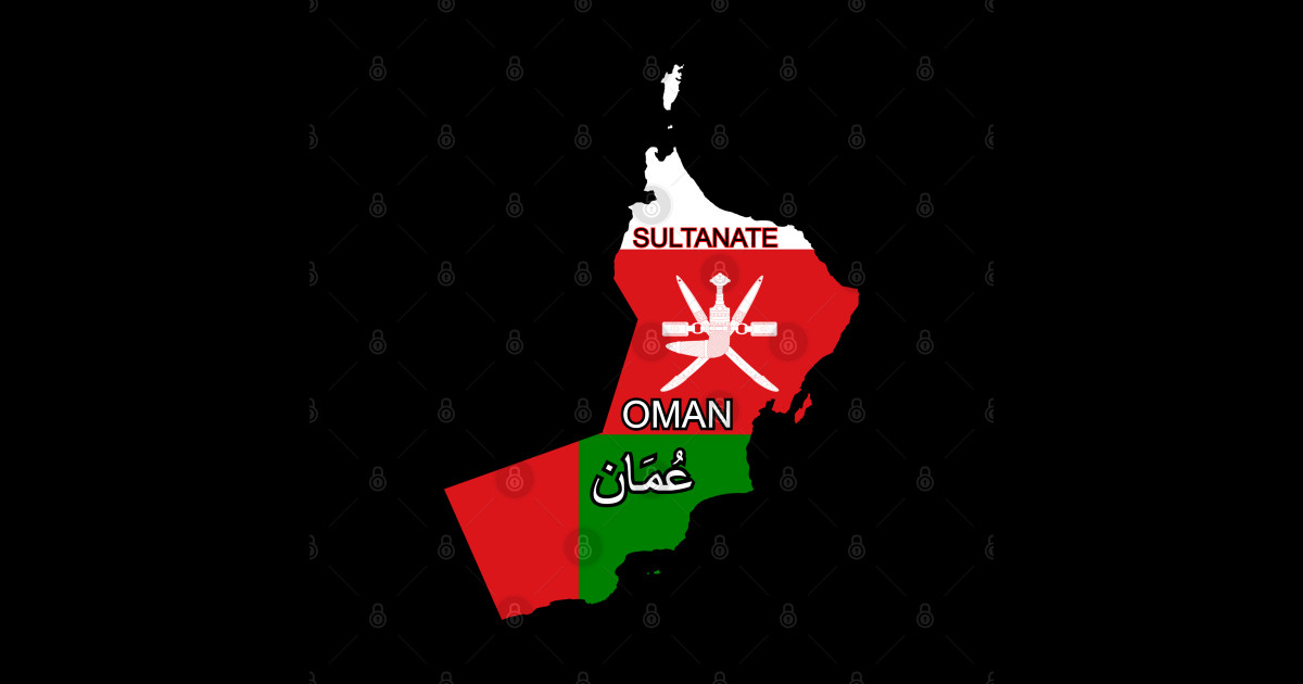 Oman map & flag - Oman - Sticker | TeePublic